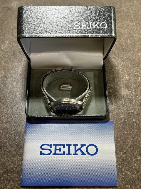 VINTAGE SEIKO TITANIUM 7N42-8090 Silver tone Mens watch £130.69 ...