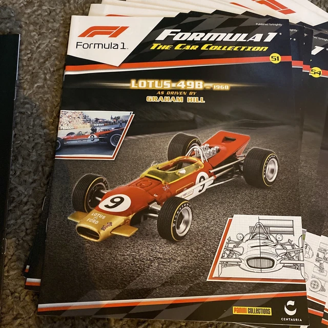 PANINI COLLECTIONS FORMULA One The Car Collection Magazines 50-59 £9.00 ...