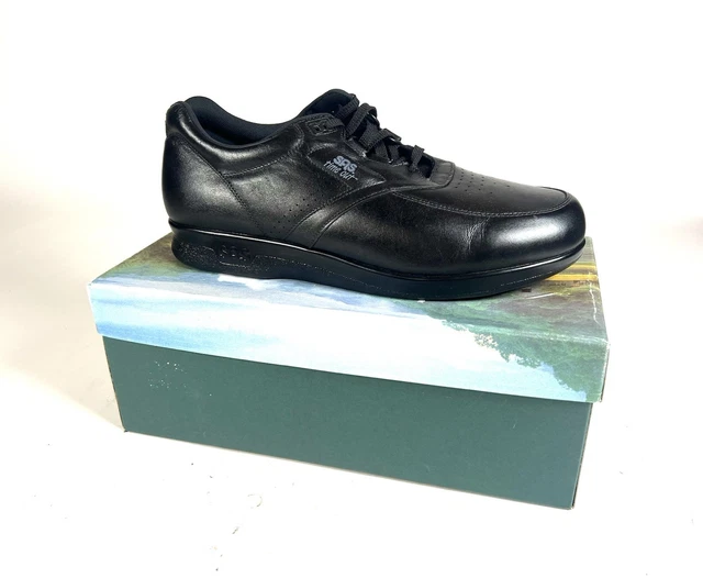 SAS TIME OUT Lace Up Comfort Walking Shoes 0092-013 Black Leather USA ...