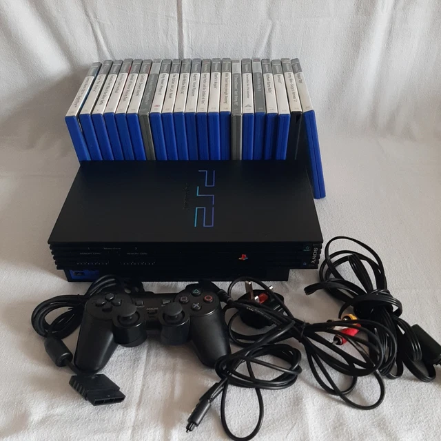 BLACK PS2 CONSOLES bundle. Console with 21 games. All In working order ...