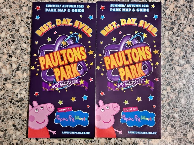 PAULTONS PARK MAP & Guide Peppa Pig World 2023 LATEST EDITION - 40TH ...