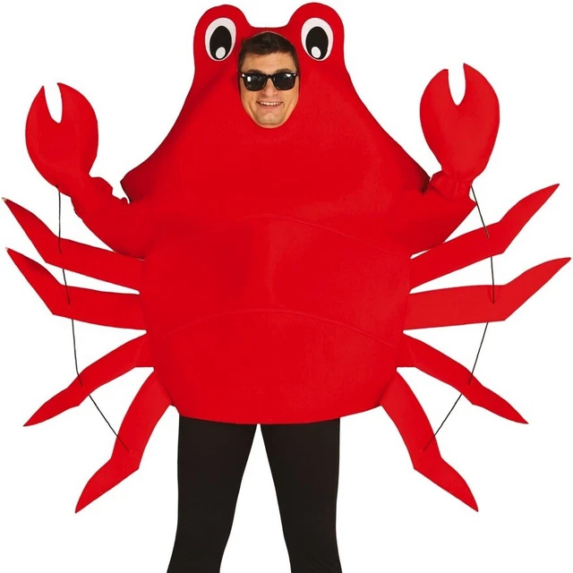 HOMMES FEMMES CRABE Costume Déguisement Mer Nourriture Crustacean Cerf ...