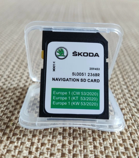 ECE AS 2021 1520SKODA Amundsen MIB2 Gen2 SD Card Sat Nav Map UK and ...