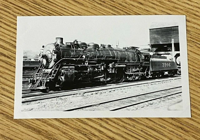 SANTA FE RAILWAY Steam Engine Locomotive 3906 Vintage Photo ATSF £9.43 ...
