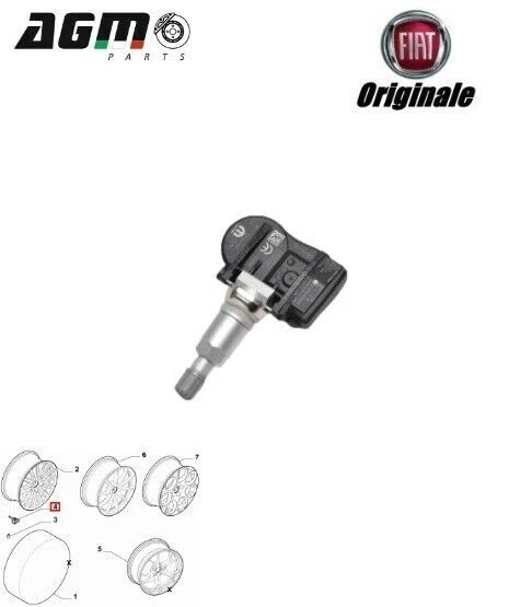 VANNE CAPTEUR PRESSION Pneumatique Original Alfa Giulia Stelvio ...