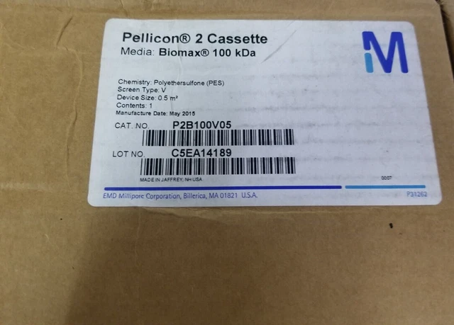 PELLICON 2 CASSETTE Avec Biomax 100 Kda Membrane, V Écran, 0.5 M Cube P/N EUR 1.801,22 - PicClick FR