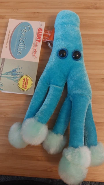 GIANT MICROBES BY Drew Oliver Blue Penicillin Plush Educational £13.81 ...