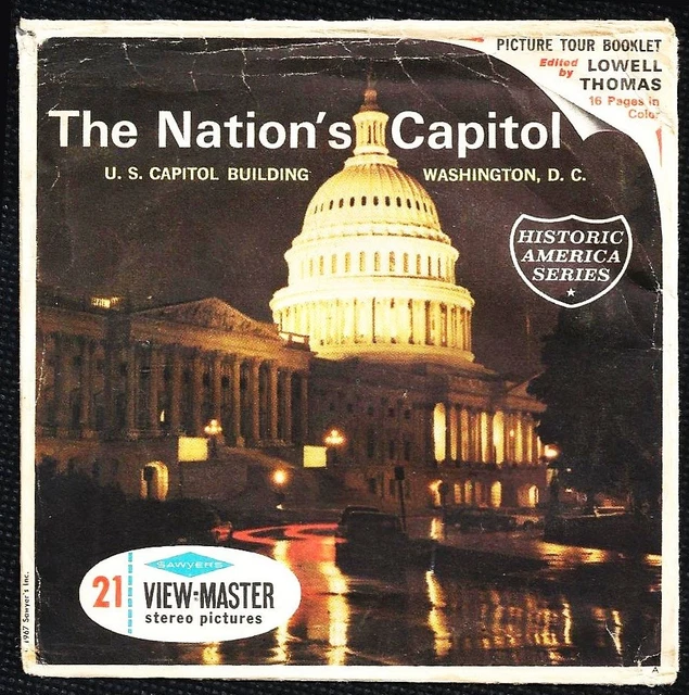3 VIEW-MASTER STEREO 3D Reels A794-E, The Nation's Capitol,Washington D ...