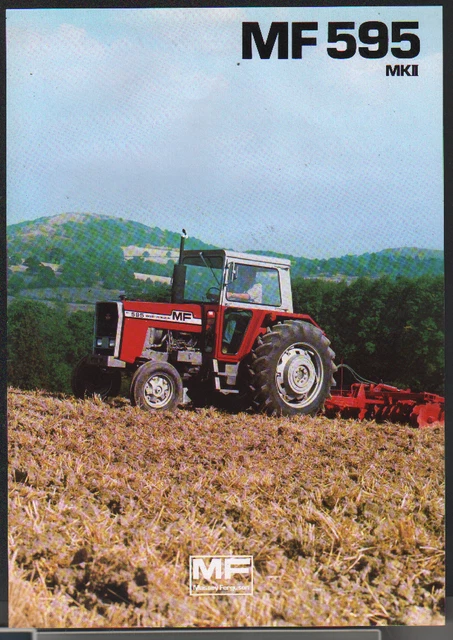 1977 MASSEY FERGUSON "MF595 MKII" Tractor Brochure Leaflet £6.00 - PicClick UK