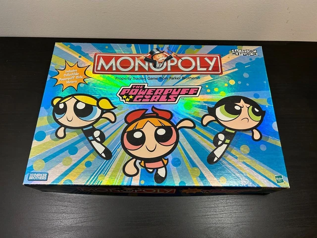 THE POWERPUFF GIRLS Monopoly Vintage 2001 Cartoon Network Game Board ...