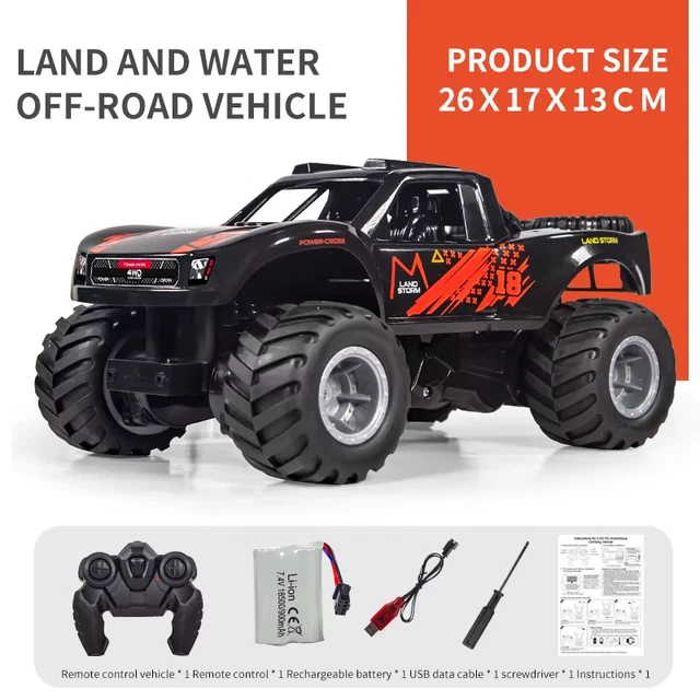 JJRC Q156 4WD 2.4G Amphibious Off-Road Climbing RC Flip Stunt Car ...