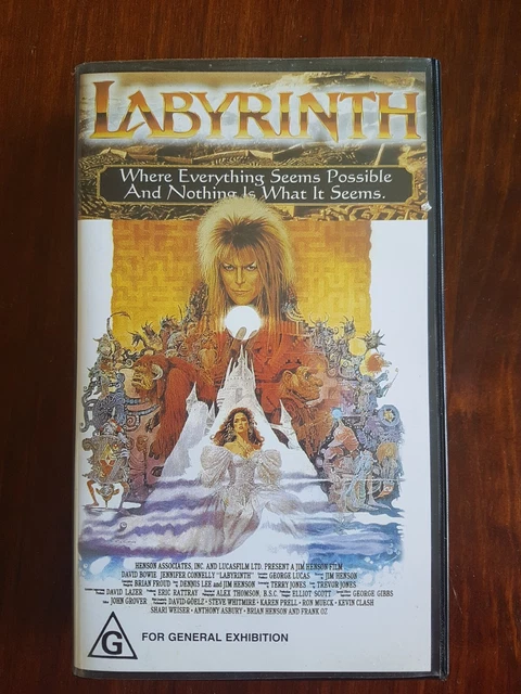 VINTAGE COLLECTABLE LABYRINTH VHS Tape Jim Henson David Bowie PAL Film ...