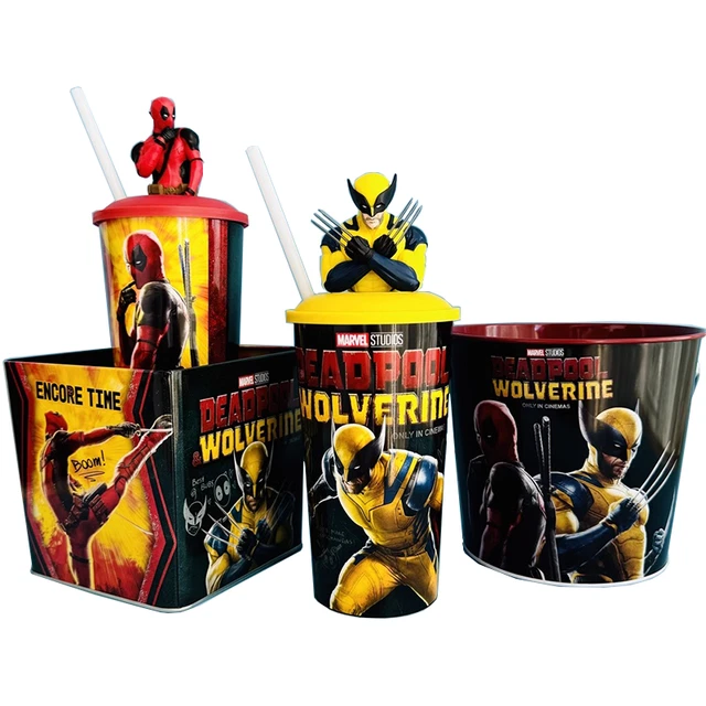 2024 MARVEL X-MEN Deadpool & Wolverine Movie Tin Popcorn Bucket Topper ...