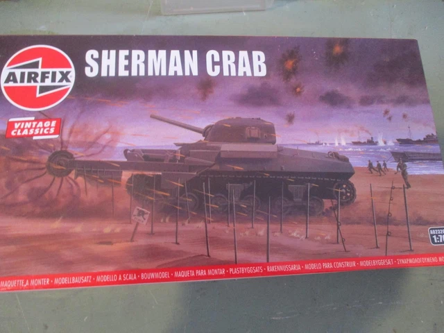 AIRFIX WW2 SHERMAN Crab Tank 1:76 Scale Model Kit Engineers £11.99 ...