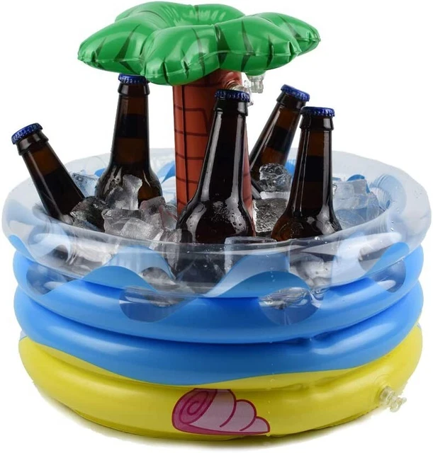 PALM TREE INFLATABLE Cooler Table Top Centerpiece Beer Bucket Pool ...
