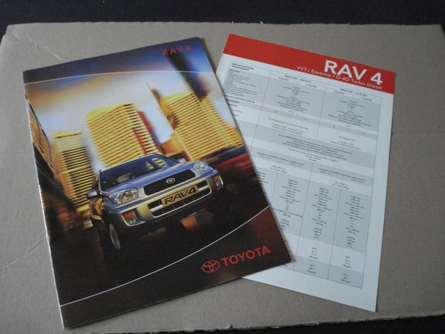 CATALOGUE/BROCHURE TOYOTA RAV 4 - 7/2002 EUR 1,00 - PicClick FR