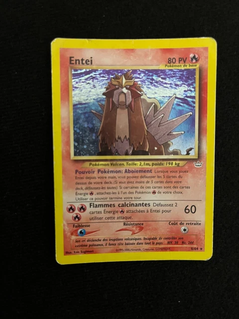 CARTE POKÉMON ENTEI holo 6/64 Néo révélation Wizards FR EUR 50,00 ...