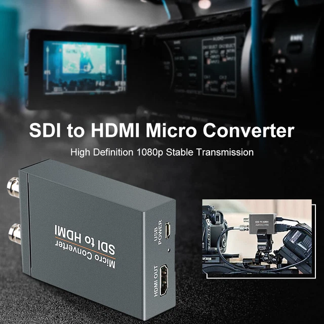 1 SDI IN to 2 HDMI + SDI Out Mini HD Video Micro Convertisseur Audio ...