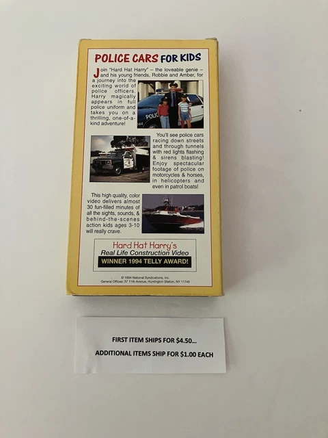 VHS TAPE Real Life Police Cars for Kids $2.85 Shipping $4.50/$1.00 £2. ...