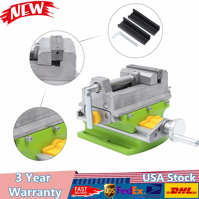 HEAVY DUTY CROSS Slide Vise Drill Press Cast Iron Milling 2 Way X-Y ...