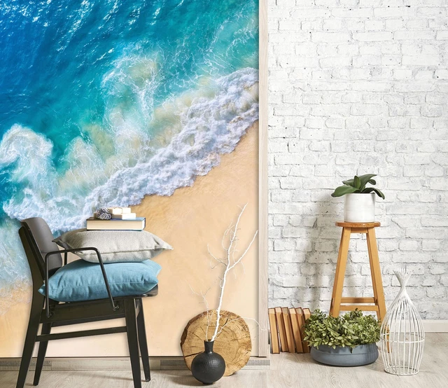 3D BEACH ROMANCE K4038 Wallpaper Mural Self-adhesive Removable Sticker ...