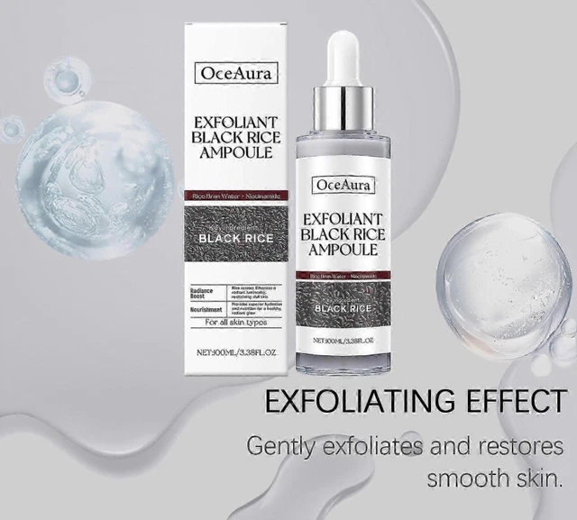 OCEAURA EXFOLIANT BLACK Rice Ampoule 100ml EXP 06/28 £5.19 - PicClick UK