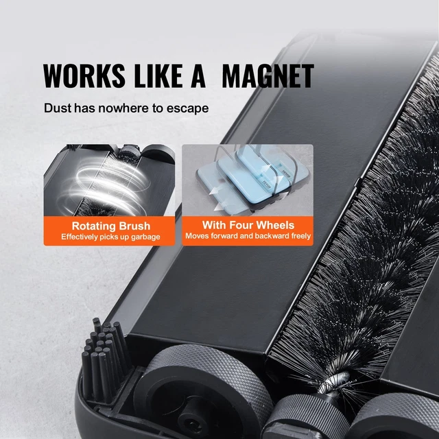 VEVOR CARPET SWEEPER Manual, Floor Sweeper with 300 ml Dustbin Capacity ...