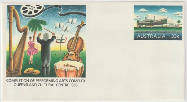 1985 AUSTRALIA PRE-STAMPED Envelope - Performing Arts Complex QLD- 33 ...