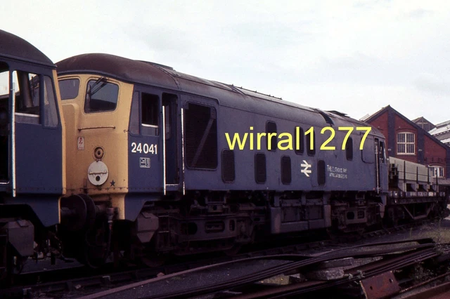 6X4 COLOUR RAILWAY photograph Class 24 24041 at Swindon Works 12.06.77 ...