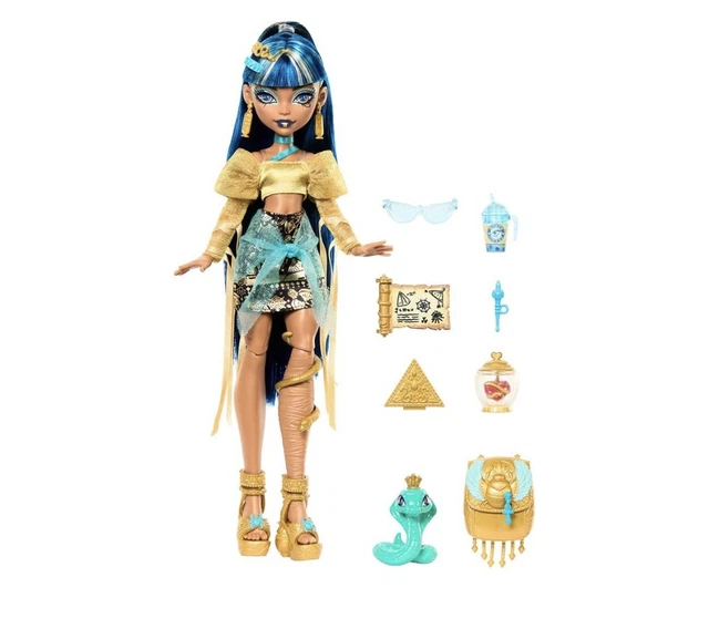 MONSTER HIGH CLEO De Nile Fashion Doll Mattel Pet Snake Cobra Hissette ...