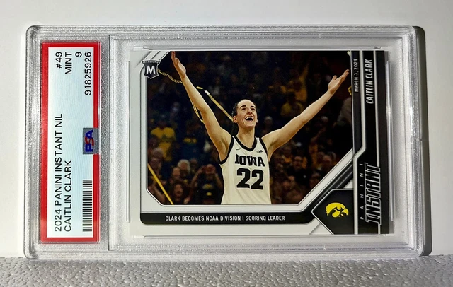 CAITLIN CLARK 2023-24 Panini #49 NCAA Scoring Leader Card 1 de 9378 PSA ...