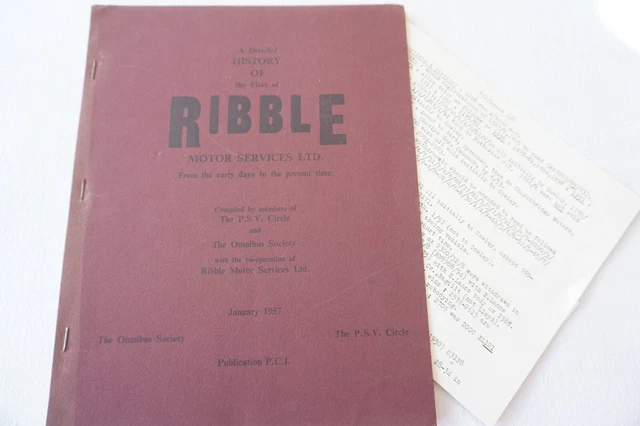 1957 RIBBLE MOTOR Services Bus Fleet History PSV Circle List Book PC1 £ ...