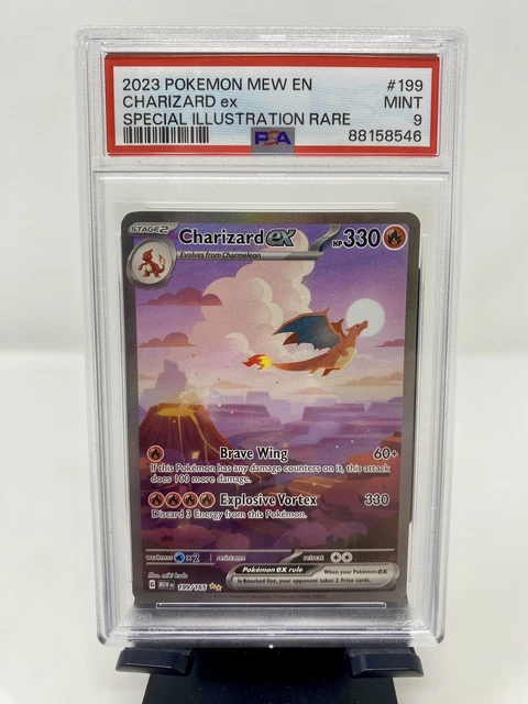 POKEMON 151 CHARIZARD Ex PSA 9 Special Illustration Rare #199/165 🌍 📦 ...