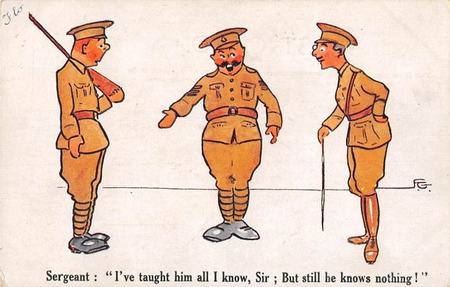 POSTCARD COMIC Military Private Sergeant Taught Him All I Know £3.90 ...