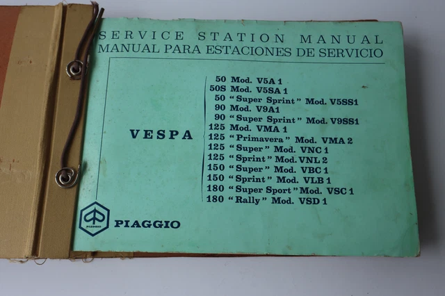 VESPA PIAGGIO SCOOTER Service Manual Workshop Manual £31.92 - PicClick UK