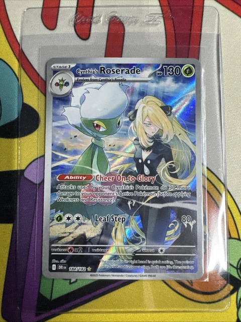 POKÉMON TCG DESTINED Rivals Cynthia’s Roserade 184/182 Illustration ...