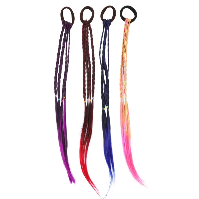 4 PCS HOCHTEMPERATURDRAHT Perücke Zopf Scrunchie Kleine Geflochtene ...
