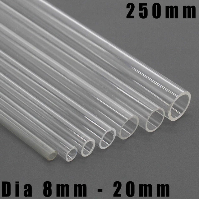 CLEAR PLASTIC ROUND Pipe Dia 8 10 12 14 16 18 20mm Tube Bar Hollow ...