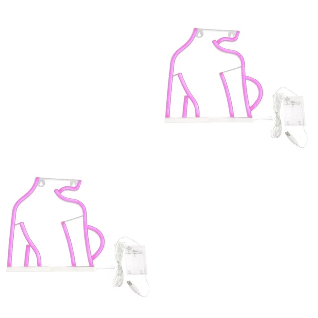 2PCS LED NEON Sign Lady Back Neon Sign Bar Light Neon Lamp for Wall ...