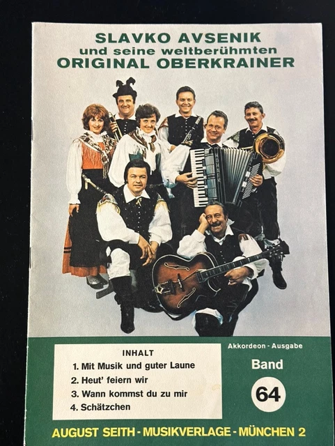 NOTEN - SLAVKO Avsenik - Original Oberkrainer - Band 64 - Akkordeon EUR ...