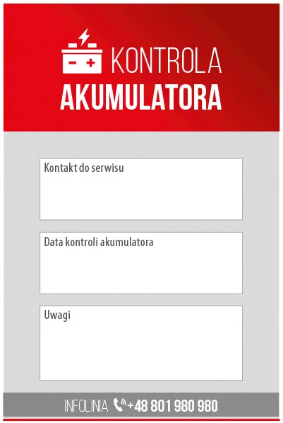 INTER CARS NAKLEJKA AKUMULATOR CHeck lists, labels, stickers for a ...