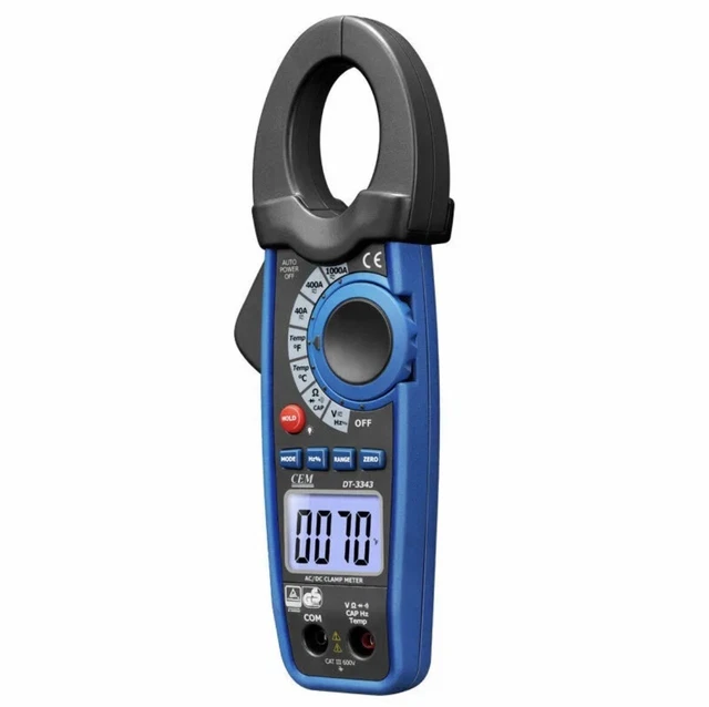 CEM DT-3343 1000A AC/DC Digital Clamp Meters Data Hold Function Auto ...
