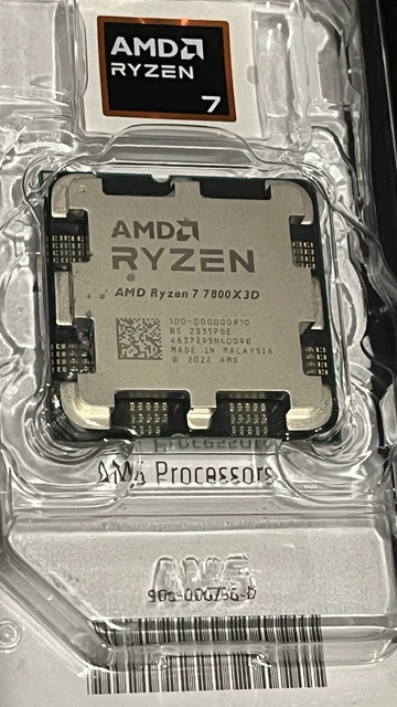 AMD RYZEN 7 7800X3D AM5 CPU Processor UK Retail, Used £271.10 - PicClick UK