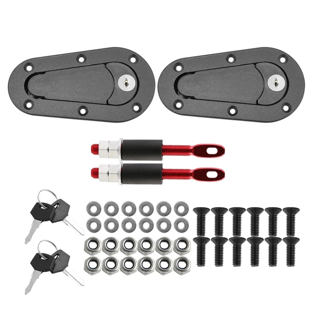 QUICK RELEASE BONNET Latch Catches Upgraded UK Locking Pin Kit ...