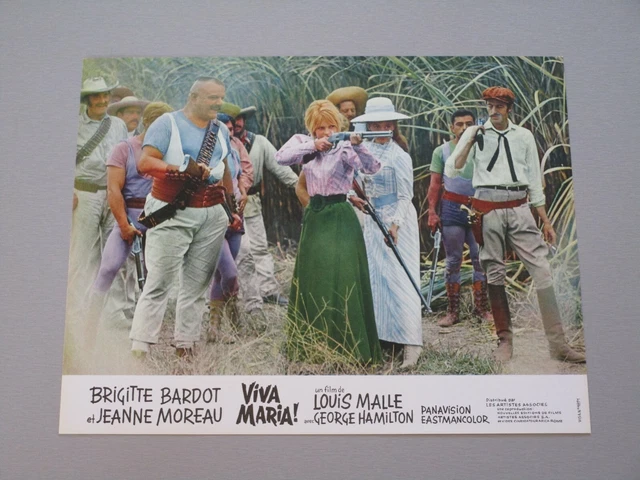 BRIGITTE BARDOT JEANNE Moreau "Viva Maria !" Louis Malle Lobby Card Lb5 ...