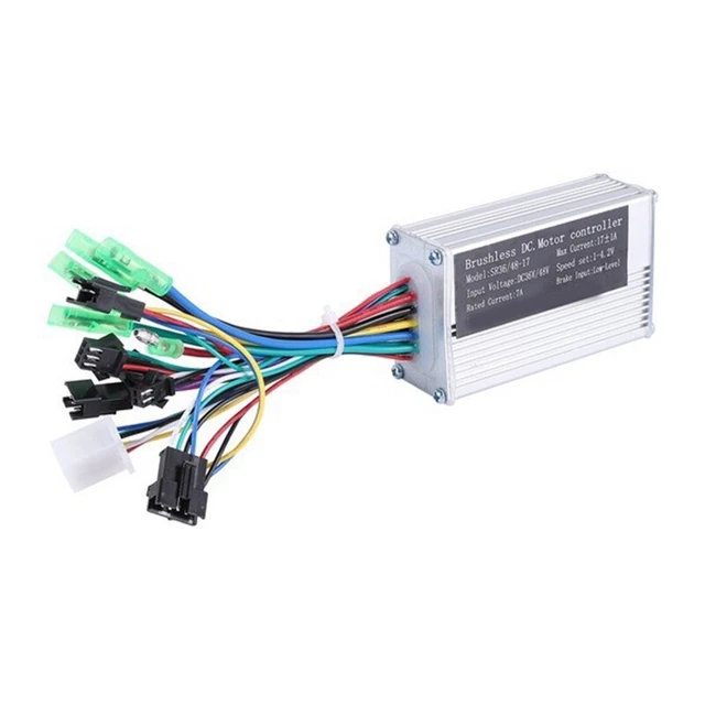1 PIECE MOTOR Controller E-Bike Brushless Speed Controller 17A 250W ...