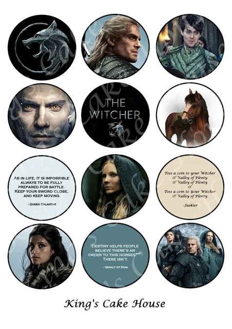 THE WITCHER CUPCAKE toppers, edible birthday icing sheet £7.50 ...