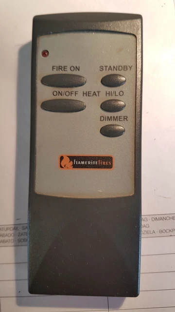 FLAMERITE ELECTRIC FIRE Remote control. Model No YCT-100. Fully Working ...