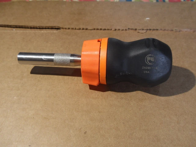 SNAP-ON STUBBY RATCHETING Screwdriver with SGDMRCI-10 Shaft, Orange and ...