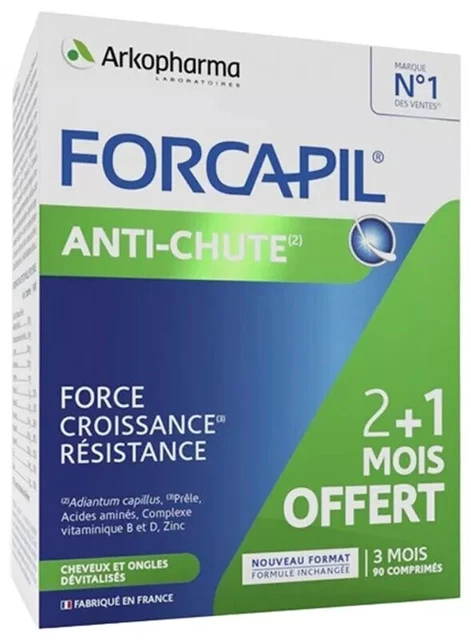 ARKOPHARMA FORCAPIL ANTI-HAIR Loss 90 Tablet-3 Mths Intensive Program ...